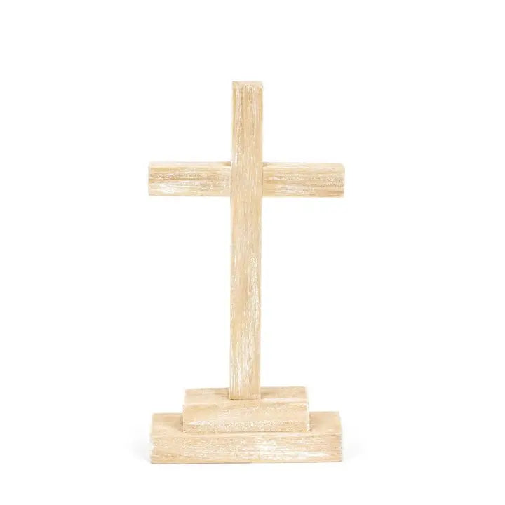 Wood Cross On Stand – The Gingered Farmhouse
