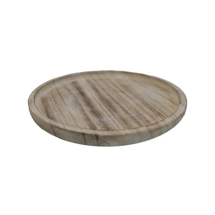 Rustic Round Wood Tray – The Gingered Farmhouse