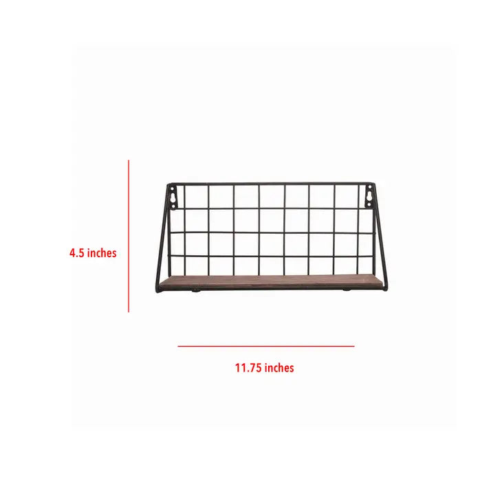 Metal Grid Wall Shelf Small – The Gingered Farmhouse