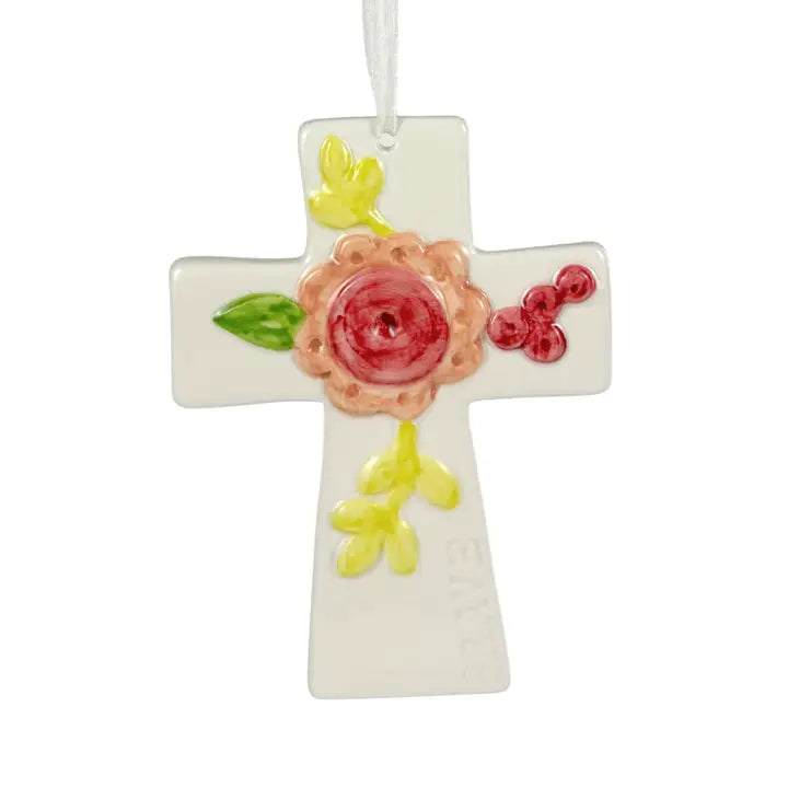 Brave Flower Hanging Cross – The Gingered Farmhouse