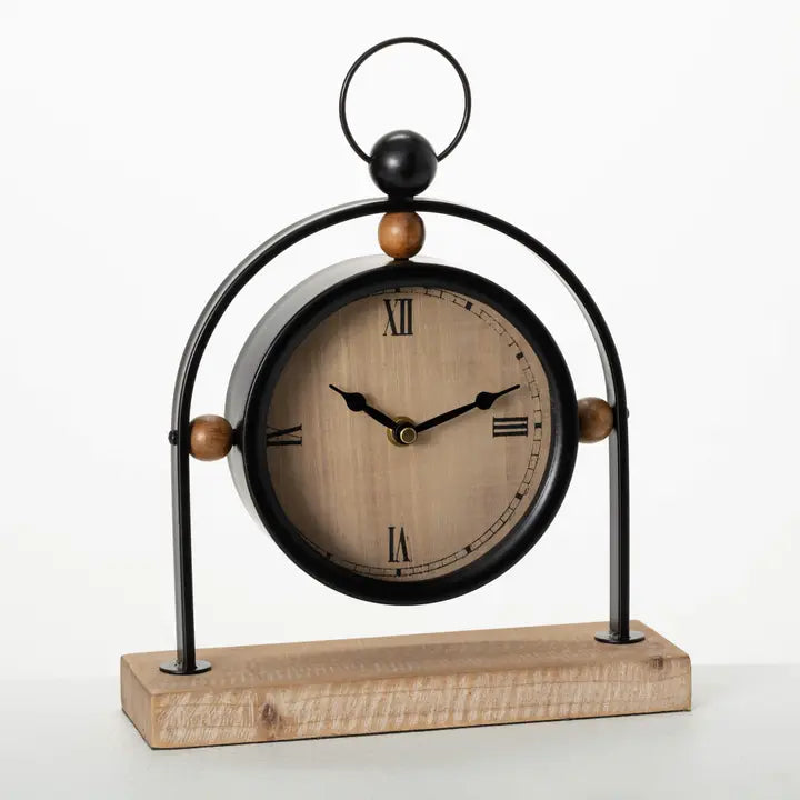 Modern Wood & Black Desk Clock – The Gingered Farmhouse
