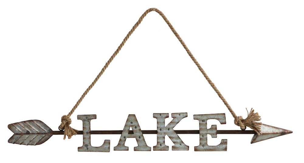 Metal Arrow Lake Wall Sign – The Gingered Farmhouse