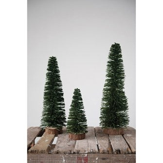 Dark Green Wood Tree On Base Large – The Gingered Farmhouse