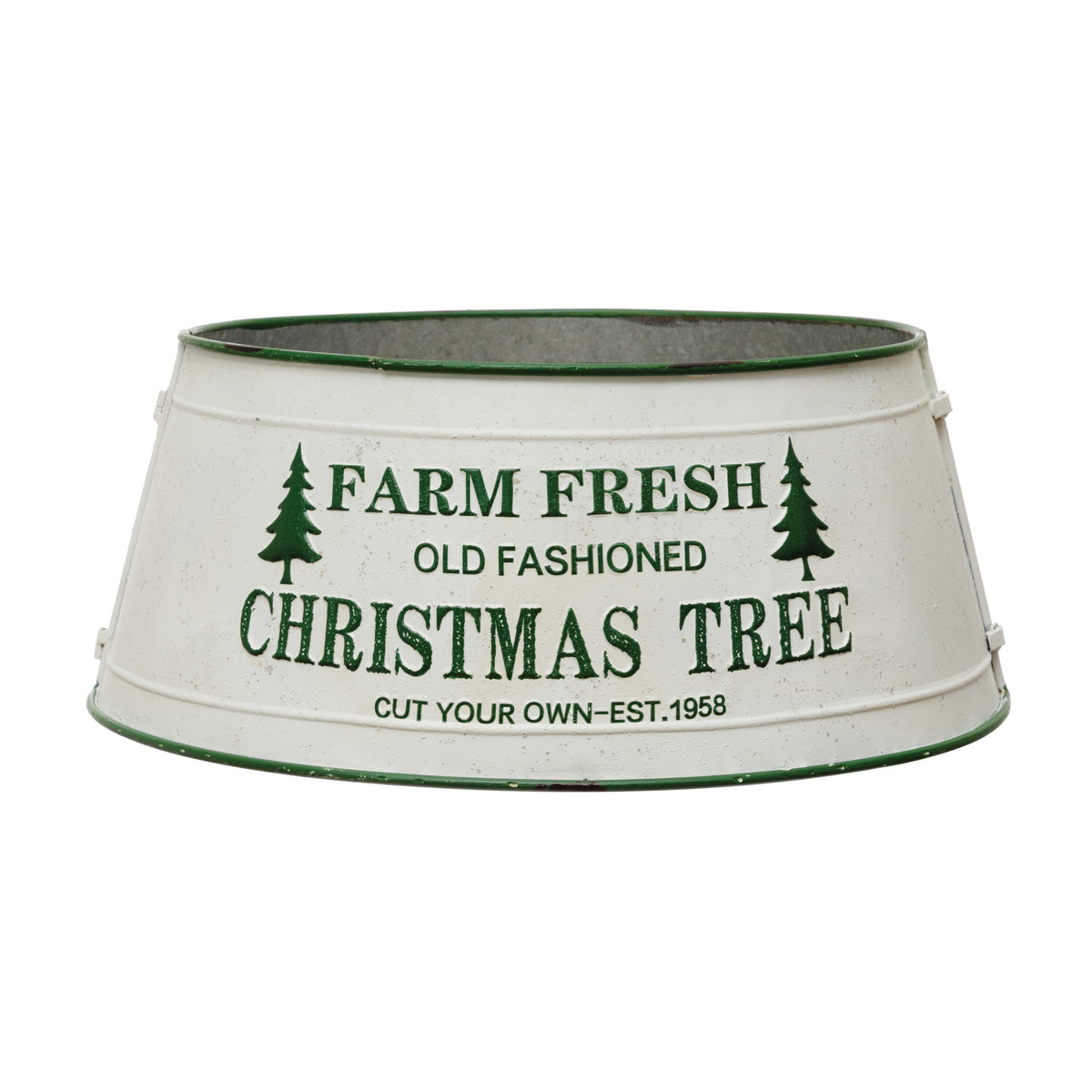 Farm Fresh Metal Christmas Tree Collar – The Gingered Farmhouse