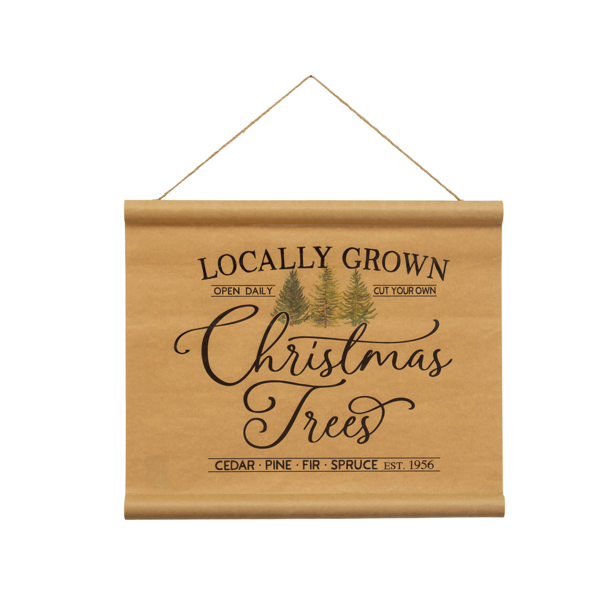 Wood and Paper Scroll Wall Decor "Christmas Trees" – The Gingered Farmhouse